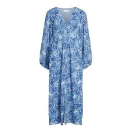 Vila Kleid Damen Größe 34 blau / taubenblau / dunkelblau / offwhite Winterkleid