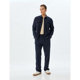 KOTON Button Up Shirt male Blue size XXS