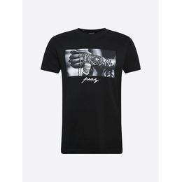 MT Men T-Shirt 'Pray' Herren Gr&ouml;&szlig;e XL hellgrau / schwarz / wei&szlig;
