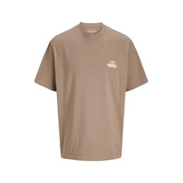 Jack & Jones JACK & JONES Junior T-Shirt 'Retreat Typographic' in braun | Gr.: 176