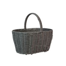 UNUS Einkaufskorb Rattan-Optik Henkelkorb in Grau | Gr.: onesize