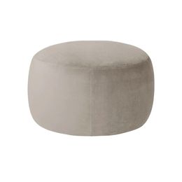 Samt Hocker Amadi beige Ma&szlig;e (cm): B: 60 H: 40 Sessel & Hocker > Hocker > Polsterhocker &raquo; Sofa DE