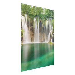 Bilderwelten Alu-Dibond Outdoor Bild Wasserfall Plitvicer Seen