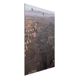 Bilderwelten Alu-Dibond Outdoor Bild Hei&szlig;luftballons &uuml;ber Anatolien