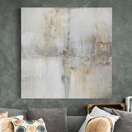 Bilderwelten Leinwandbild originell Abstrakt Kunstdruck grau - Essenz I - Wandbild XXL Wohnzimmer Schlafzimmer