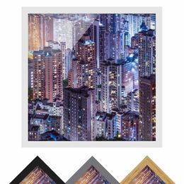 Bilderwelten Bild mit Rahmen Hongkong Lichtermeer