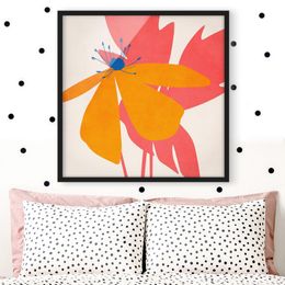 Bilderwelten Bild mit Rahmen Florale Sch&ouml;nheit Rosa und Orange