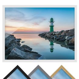 Bild mit Rahmen Sunset at the Lighthouse
