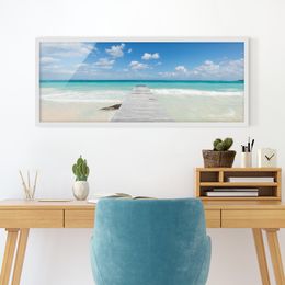 Bild mit Rahmen Steg ins Meer