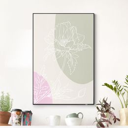 Wechselbild Lineart Blume mit Farbfl&auml;chen II