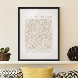 Bilderwelten Bild mit Rahmen William Morris - Willow Pattern Beige