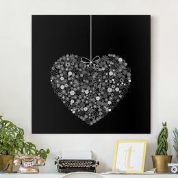 Bilderwelten Leinwandbild Blumen modern Kunstdruck Leinwanddruck - Heart Giveaway - Wandbild XXL Wohnzimmer Schlafzimmer