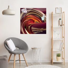 Bilderwelten Glasbild Abstrakt einzigartig Glas Wandbild - Fantastic Burning - Deko Wohnzimmer Schlafzimmer