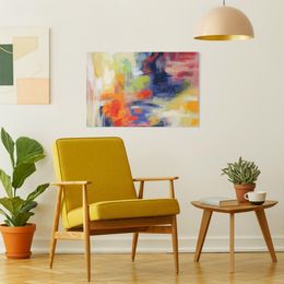Bilderwelten Leinwandbild originell Abstrakt Kunstdruck bunt - Kyōto Sommer - Wandbild XXL Wohnzimmer Schlafzimmer