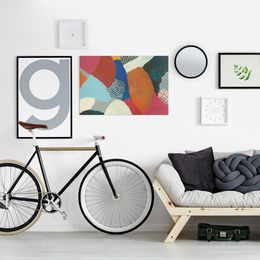 Bilderwelten Leinwandbild originell Abstrakt Kunstdruck bunt - Bunte Steigung - Wandbild XXL Wohnzimmer Schlafzimmer