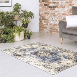 Bilderwelten Teppich Klassisches Persermuster Blau Beige Vintage