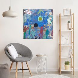 Glasbild Kunstdruck Paul Klee - Versunkene Landschaft