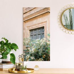 Bilderwelten Leinwandbild Tropisch Kunstdruck beige - Italienische T&uuml;r II - Wandbild XXL Wohnzimmer Schlafzimmer
