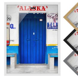 Architektur & Skyline Bild mit Rahmen ALASKA Blue Bar