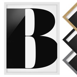 Bilderwelten Bild mit Rahmen - Hochformat Antiqua Letter B