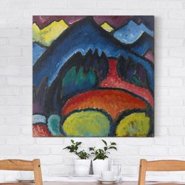 Bilderwelten Leinwandbild Natur modern Kunstdruck Leinwanddruck - Alexej von Jawlensky - Oberstdorf - Landschaft XXL Wohnzimmer Schlafzimmer