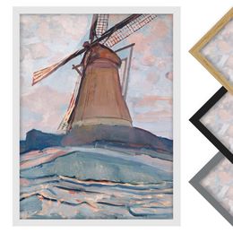 Kinderzimmer Bild mit Rahmen Piet Mondrian - Windm&uuml;hle