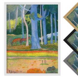 Kunstdruck mit Rahmen Paul Gauguin - Waldlandschaft