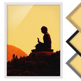 Spirituelles Bild mit Rahmen Resting Buddha