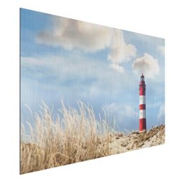 Bilderwelten Alu-Dibond Outdoor Bild Leuchtturm in den D&uuml;nen
