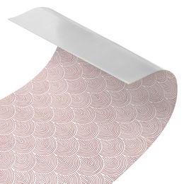 Bilderwelten Wandverkleidung Bad Abstrakt rosa fugenlose Badr&uuml;ckwand - Boho Bogen Muster Rosa - wasserfest Wandpaneel statt Fliesen