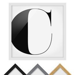 Spruch Bild mit Rahmen Antiqua Letter C