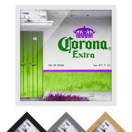 Spruch Bild mit Rahmen Corona Extra Gr&uuml;n