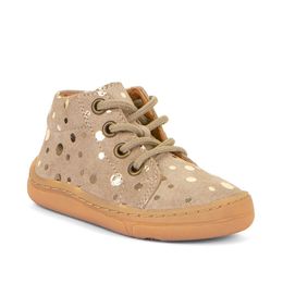 froddo Baby Lauflernschuh "Barefoot First", Gr. 25, beige, Leder, metallic, Schuhe, Babyschuh, Barfu&szlig;schuh mit hochgezogener Zehenkappe