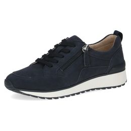 Caprice Damen Keilsneaker, Gr. 40, blau, Veloursleder, Schuhe, Freizeitschuh, Halbschuh, Schnürschuh in Komfortweite G (= weit)