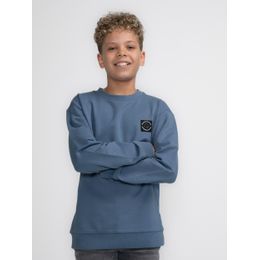 Jungen Sweater, grau, Gr. 104, PETROL INDUSTRIES, Obermaterial: 95% Baumwolle, 5% Elasthan, Sweatshirts, mit Prägung auf der Brust