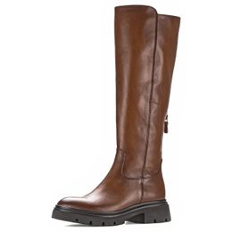 Gabor Damen Stiefel, Gr. 43, braun, Kalbsleder, Textil, used, Schuhe, Blockabsatz, Langschaftstiefel mit bequemer Best Fitting-Ausstattung