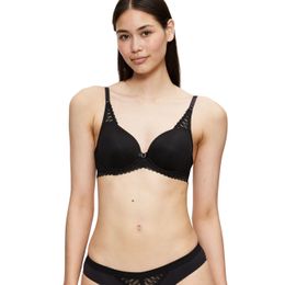 Triumph Damen B&uuml;gel-BH "Aura Spotlight WHP", Gr. 90, schwarz, Microtouch, Obermaterial: 61% Polyester, 32% Polyamid, 7% Elasthan, gemustert,