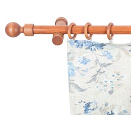 Gardinenstange SN DECO GROUP, L:120cm, braun, Holzwerkstoff, Gardinenstangen, "Giro", 28 mm, Holz, verschiedenen L&auml;ngen und Farben, Komplettset