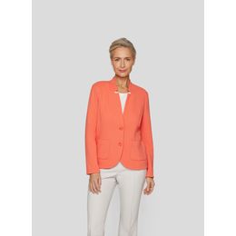 Rabe Damen Sommerjacke, orange, Gr. 44, unifarben, Obermaterial: 78% Polyester, 18% Viskose, 4% Elasthan, Jacken, mit Taschen