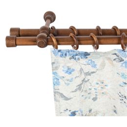 Gardinenstange SN DECO GROUP, L:120cm, braun, Holzwerkstoff, Gardinenstangen, "Cafiro", 28 mm, Holz, verschiedene L&auml;ngen und Farben, Komplettset