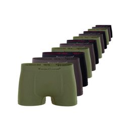 Vincent Creation Boxershorts 12er Pack, Microfaser - Seamless in schw/khaki/grau | Gr.: M/L