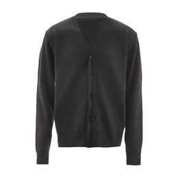 mozzaar Herren Cardigan in Dunkelgrau Melange | Gr.: L/XL