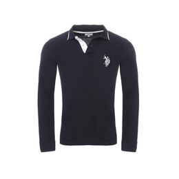 U.S. Polo Assn. Langarm-Poloshirt in der Farbe Navy | Gr.: M