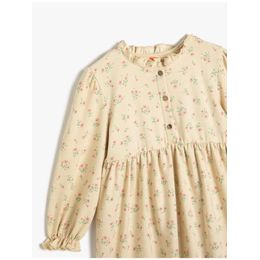 KOTON Kleid in Beige Gemustert | Gr.: 3-4 Jahre