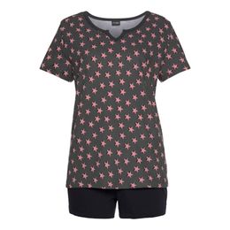 Vivance By Lascana Schlafanzug Damen Gr&ouml;&szlig;e XXL bordeaux / schwarz Sommerkleid