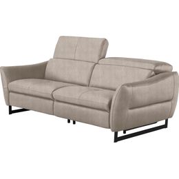 2,5-Sitzer Egoitaliano "Dafne, elegantes Designsofa mit hohem Sitzkomfort", grau (opal grau), B:208cm H:97cm T:108cm, Luxus-Micofaser Lederoptik (100% Polyester) ist ein neues technisches Gewebe mit einem visuellen und taktilen Aspekt, der dem Nubuk sehr nahe kommt, mit innovativen Eigenschaften. Seine au&szlig;erordentliche Weichheit kommt von einem exklusiven Produktionsprozess, der Unreinheiten und U
