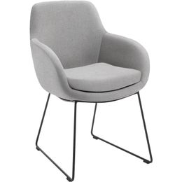 Esszimmerstuhl Musterring "Tavia", grau (taupe, eisen schwarz), B:62cm H:86cm T:66cm, Stühle