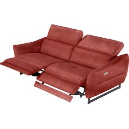 2,5-Sitzer Egoitaliano "Dafne, elegantes Designsofa mit hohem Sitzkomfort", rot (marsala), B:208cm H:97cm T:108cm, Luxus-Micofaser Lederoptik (100% Polyester) ist ein neues technisches Gewebe mit einem visuellen und taktilen Aspekt, der dem Nubuk sehr nahe kommt, mit innovativen Eigenschaften. Seine au&szlig;erordentliche Weichheit kommt von einem exklusiven Produktionsprozess, der Unreinheiten und Unre