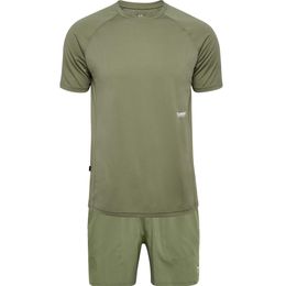Hummel Trainingsanzug 'Pulse' Herren Gr&ouml;&szlig;e S oliv / wei&szlig;