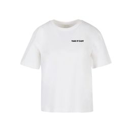 Miss Tee Take It Easy Flowers Tee ' ' Damen Gr&ouml;&szlig;e XXXL wei&szlig;